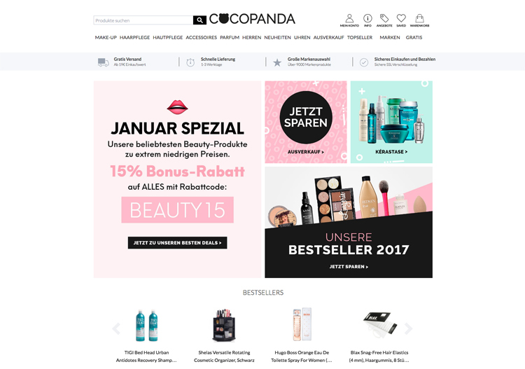 Online-Shops für internationale Beauty-Produkte